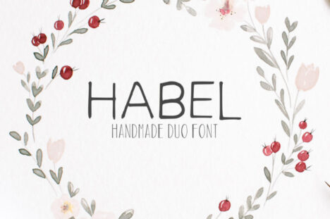 Habel Duo Handmade Font + Bonus Free - Creative Finest